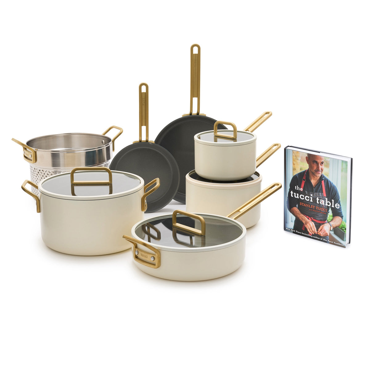 Stanley Tucci™ Ceramic Nonstick 11-Piece Cookware Set with The Tucci C ...