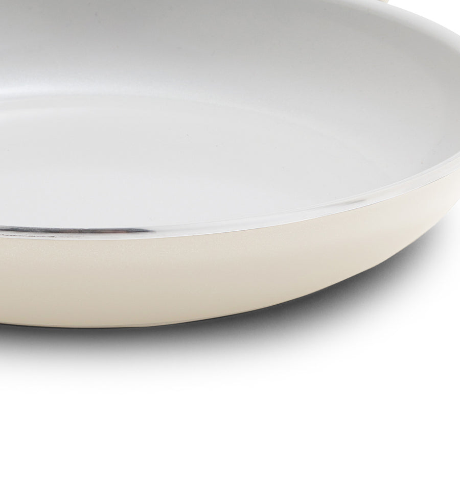 Dover Ceramic Nonstick 8" and 10" Frypan Set | Cream White | GreenPan