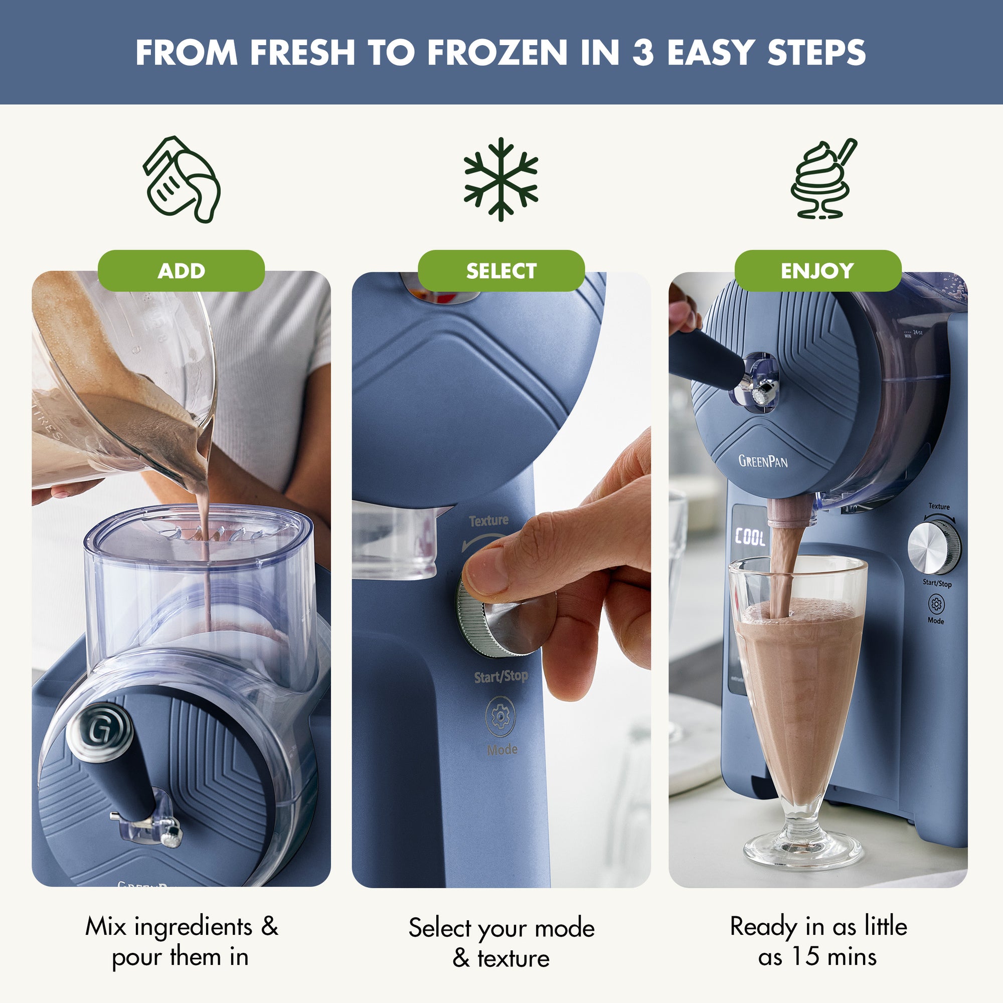 Frost 15-in-1 Ice Cream & Frozen Drink Maker | Berry | GreenPan