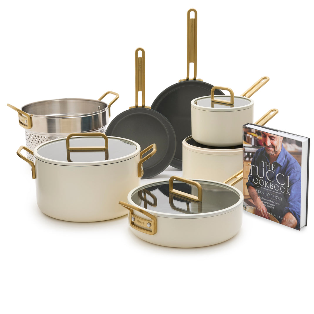Stanley Tucci™ Ceramic Nonstick 11-Piece Cookware Set with The Tucci C ...