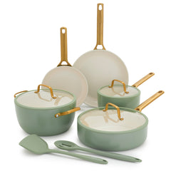 Reserve Pro Ceramic Nonstick 10-Piece Cookware Set | Sage | GreenPan