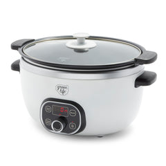 GreenLife Healthy 8-Quart Slow Cooker | White | GreenPan