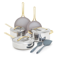Nova Gallery Stainless Steel 10-Piece Cookware Set | GreenPan