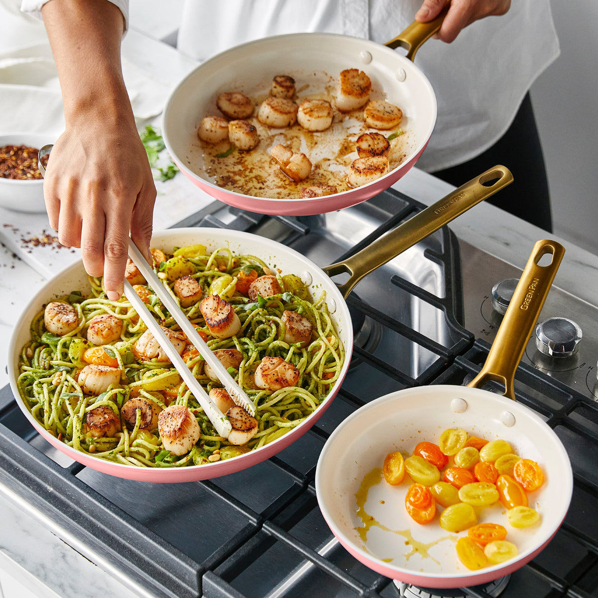 Frying Pans Bielmeier Advanced Nonstick Ceramic Cookware Set - 8, 10 ...