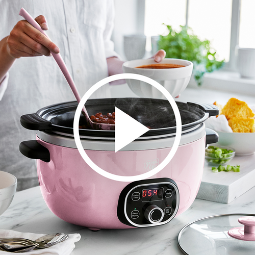 GreenLife Healthy 6-Quart Slow Cooker | Pink | GreenPan