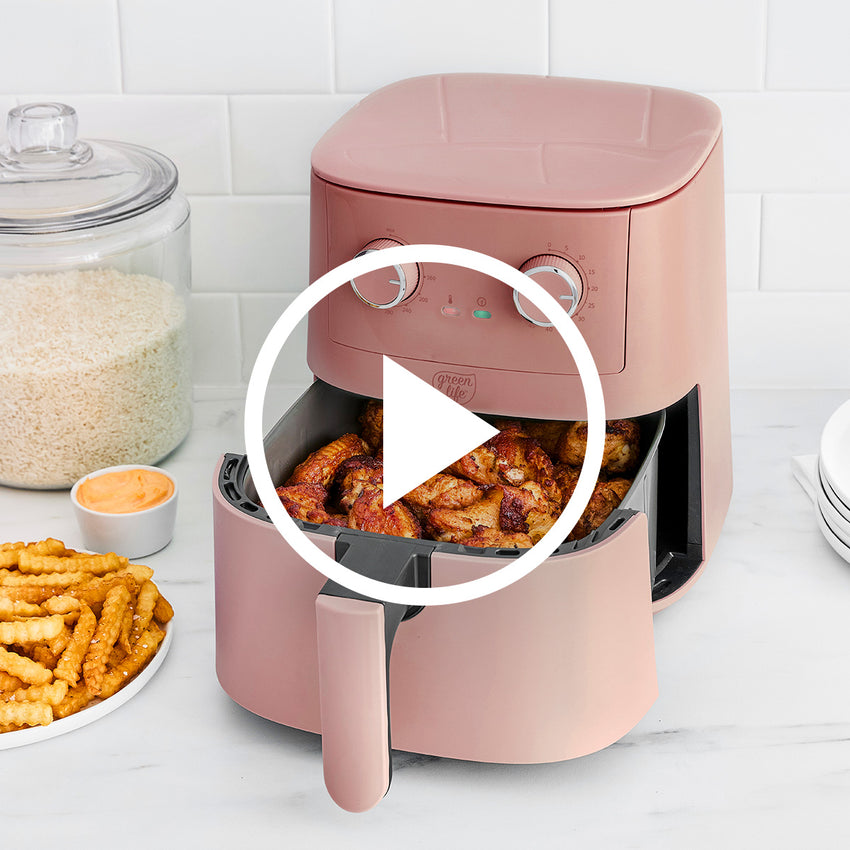 GreenLife 4.5-Quart EZ Air Fryer | Dusty Rose | GreenPan