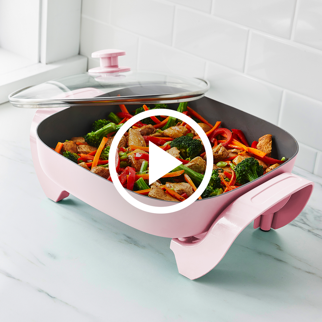 GreenLife Electric Skillet | Pink | GreenPan