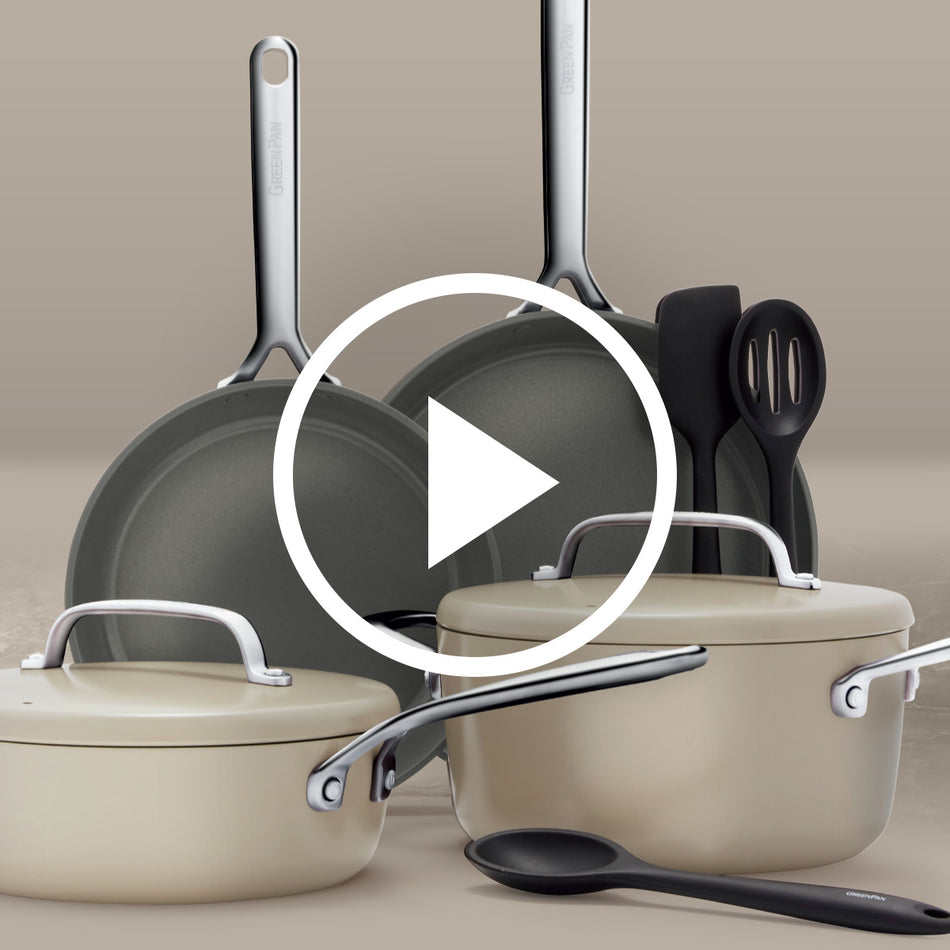 GP5 Colors Ceramic Nonstick 11-Piece Cookware Set with Mirror Handles ...