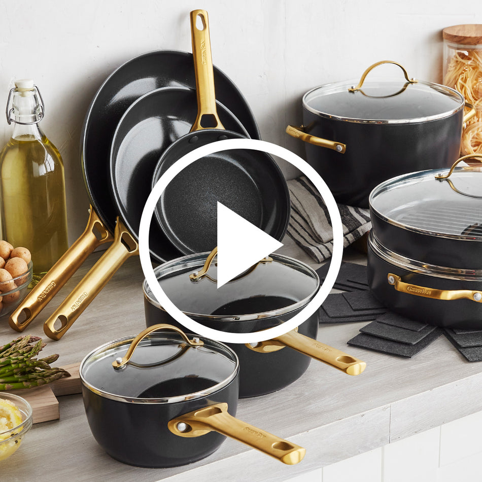 Reserve 13-Pc Cookware | Black & Gold | © GreenPan Official | GreenPan