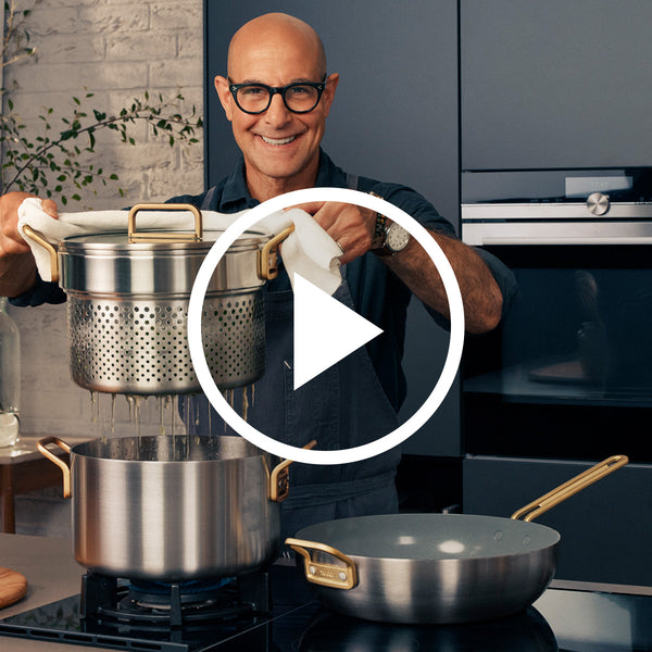 Stanley Tucci™ Stainless Steel Ceramic Nonstick 8", 10" and 12" Frypan ...
