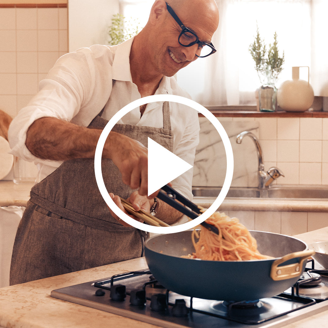 Stanley Tucci™ Ceramic Nonstick 11-Piece Cookware Set with the Tucci C ...