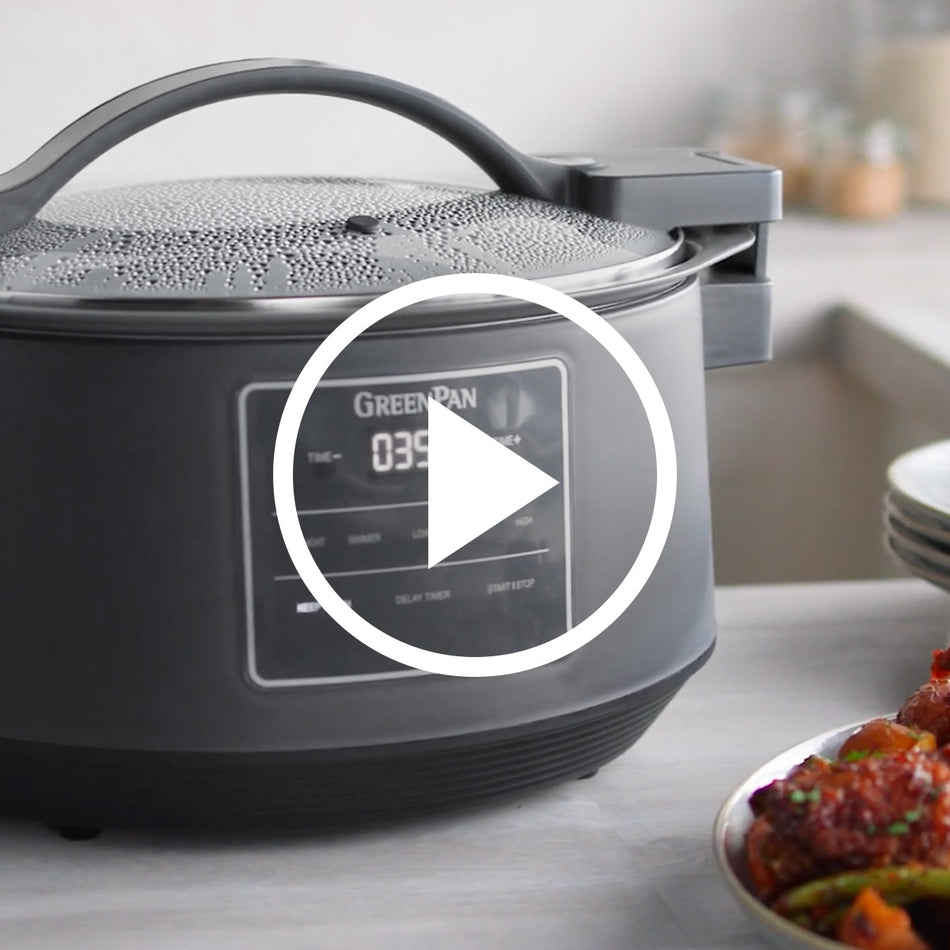 8-Quart Locking Lid Slow Cooker | Graphite | GreenPan