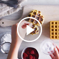 Elite Ceramic Nonstick 4-Square Waffle Maker | Graphite | GreenPan