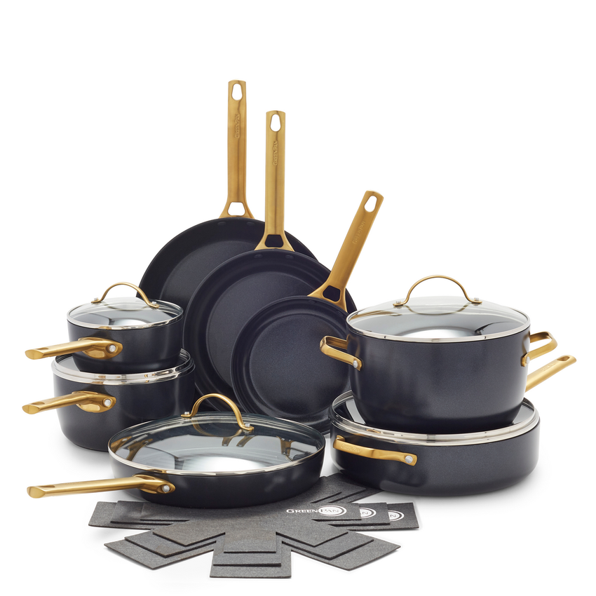 Reserve 13-Pc Cookware | Black & Gold | © GreenPan Official | GreenPan